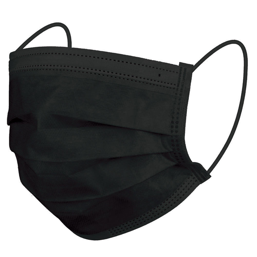 Small Size Black Ear-Loop Face Masks (50 Count) - Homedics